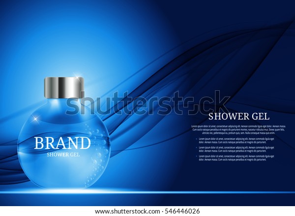 Shower Gel Bottle Template Ads Magazine Stock Vector (Royalty Free ...