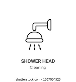 Shower Head Outline Vector Icon Thin Stock Vector (Royalty Free ...