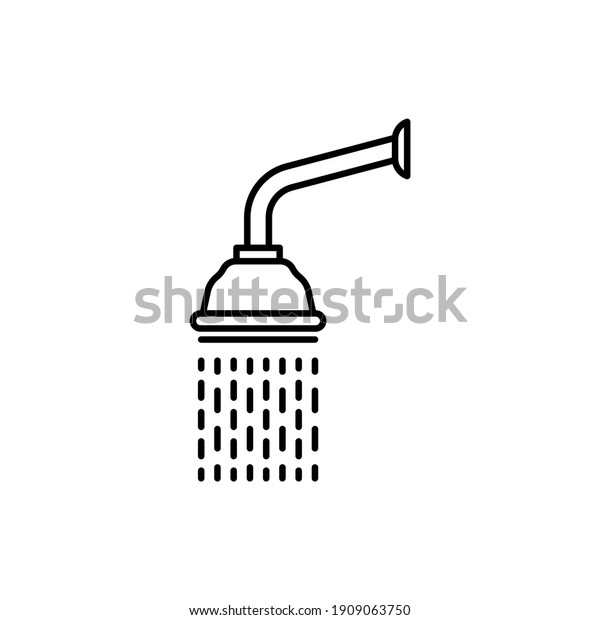 Shower Icon Bathroom Sign Vector Illustration Stock Vector (Royalty ...