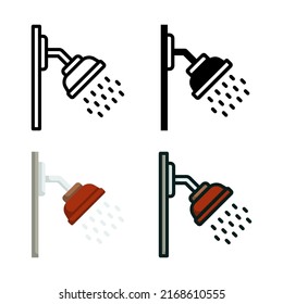 Shower Icon Set Style Collection Stock Vector (Royalty Free) 2168610555 ...