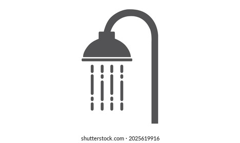 Shower Icon Vector Black White Editable Stock Vector (Royalty Free ...