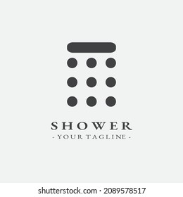 Shower Logo Design Simple Black Template Stock Vector (Royalty Free ...