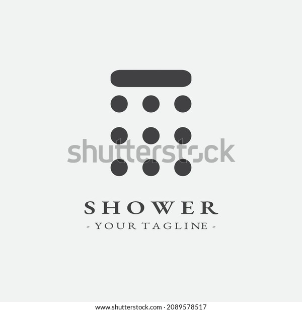Shower Logo Design Simple Black Template Stock Vector (Royalty Free ...