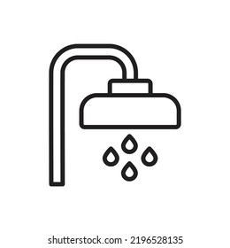 Shower Outline Icon Vector Illustration Stock Vector (Royalty Free ...