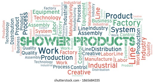 Shower Products Word Cloud Create Text Stock Vector (Royalty Free ...