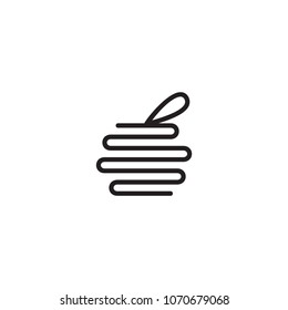 Shower Scrubber Shower Puff Vector Icon Stock Vector (Royalty Free ...