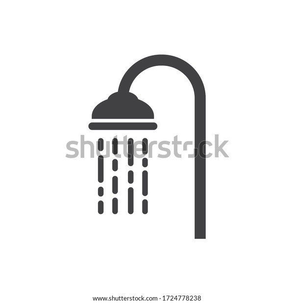 Shower Vector Icon Bath Sign Design Stock Vector (Royalty Free ...