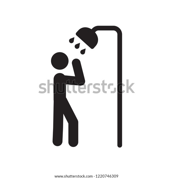 Showering Icon Trendy Showering Logo Concept Stock Vector (Royalty Free ...