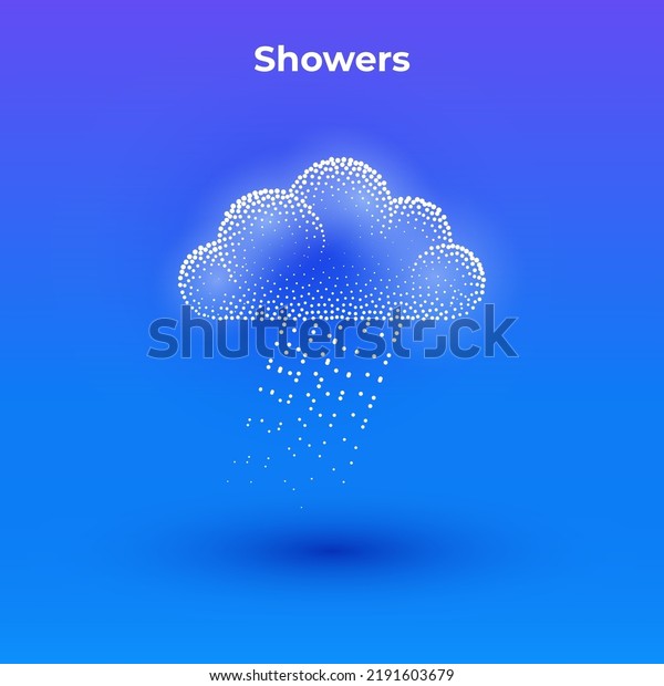 Showers 3d Icon Transparent Effect Halftone Stock Vector (Royalty Free ...