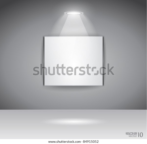 Showroom Panel Slogan Exposition Advertising Object Stock Vector ...
