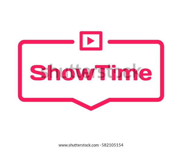 Showtime Template Dialog Bubble Flat Style Stock Vector (Royalty Free ...