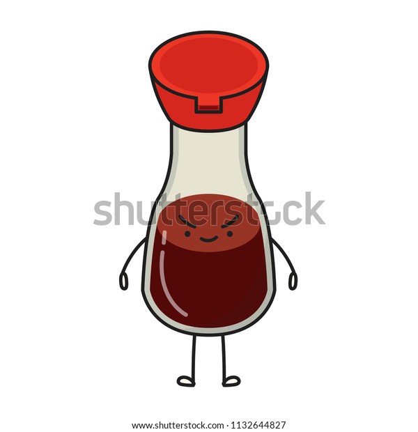 Shoyu Cartoon Vector Free Space Text: vector de stock (libre de ...