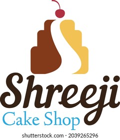 Shreeji Cake Shop Logo Vector Design Stock Vector (Royalty Free ...