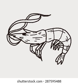 Shrimp Doodle Stock Vector (Royalty Free) 287595488 | Shutterstock