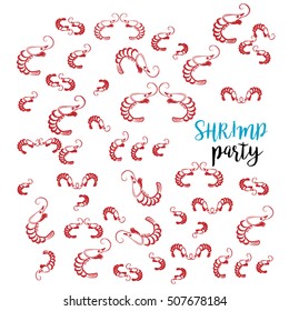 Shrimp Party Stock Vector (Royalty Free) 507678184 | Shutterstock