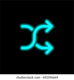 Shuffle Blue Glowing Neon Ui Ux Stock Vector (Royalty Free) 692596669 ...
