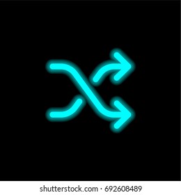 Shuffle Blue Glowing Neon Ui Ux Stock Vector (Royalty Free) 692608489 ...