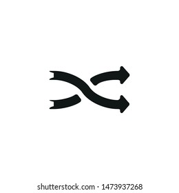 Shuffle Icon Media Player Arrow Symbol Stock Vector (Royalty Free ...