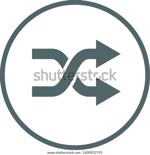 Shuffle Icon Shuffle Symbol Vector Illustration Stock Vector (Royalty ...