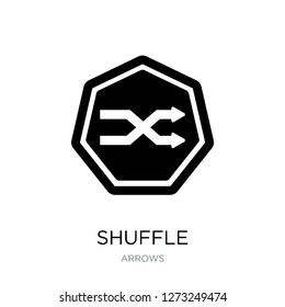 Shuffle Icon Vector On White Background Stock Vector (Royalty Free ...