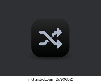 Shuffle Vector App Icon Stock Vector (Royalty Free) 1572008062 ...