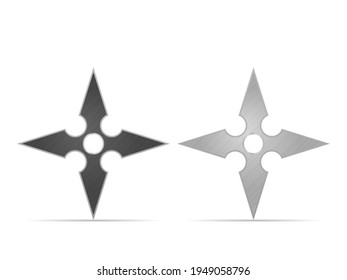 Shuriken Set On White Background Vector Stock Vector (Royalty Free ...