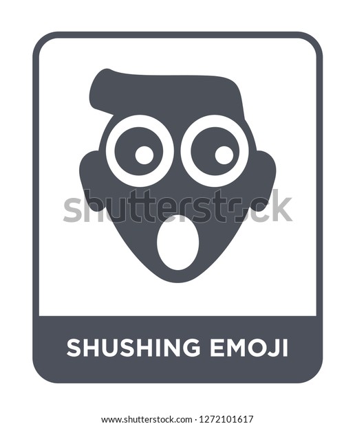 Shushing Emoji Icon Vector On White Stock Vector (Royalty Free ...