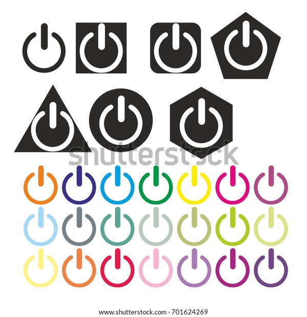 Shut Down Computer Icons Illustration Vector : image vectorielle de ...