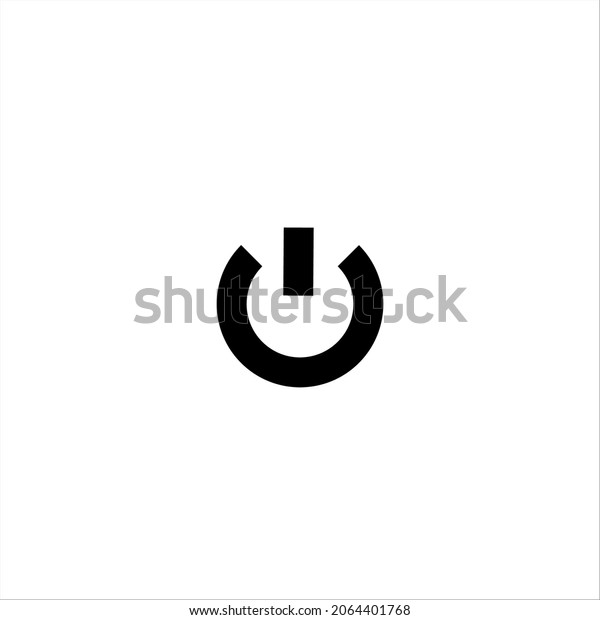 Shutdown Symbol Icon Black Vector Shape Stock Vector (Royalty Free ...
