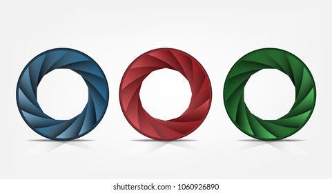 Shutter Aperture Lens Blade Camera Colorful Stock Vector (Royalty Free ...