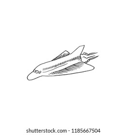 Shuttle Isolated On White Background Vector Stock Vector (Royalty Free ...