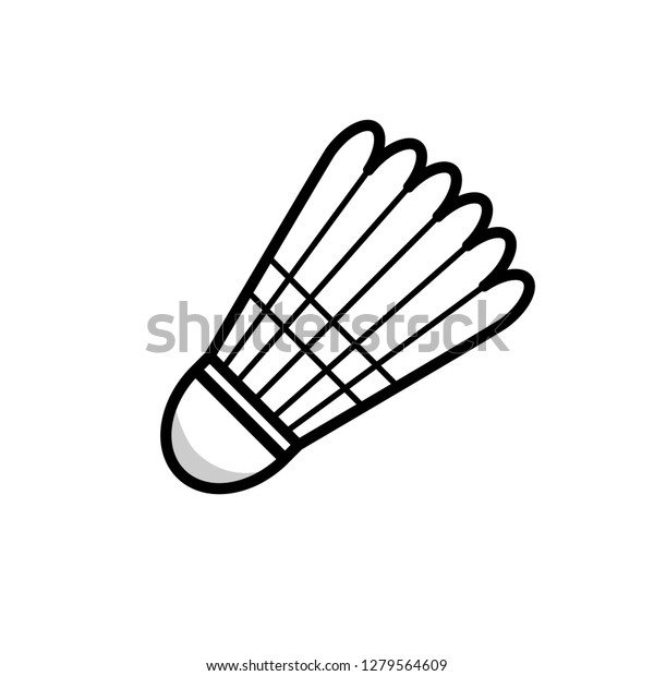 Shuttlecock Icon Badminton Element Vector Illustration Stock Vector ...