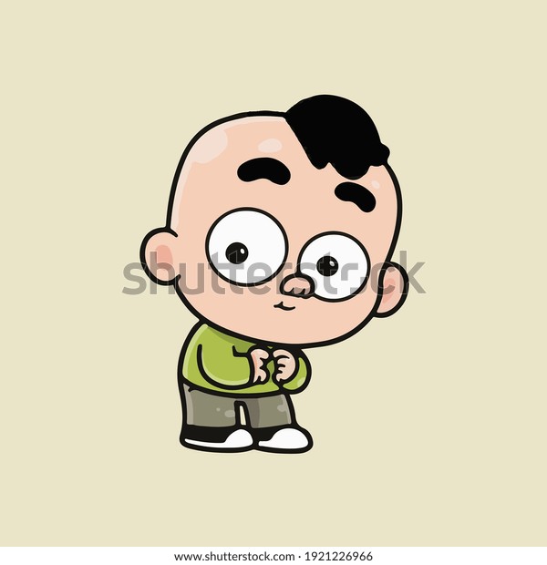 Shy Boy Vector Art Eps Stock Vector (Royalty Free) 1921226966 ...