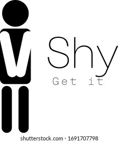 Shy Logo Simple Human Icon Stock Vector (Royalty Free) 1691707798