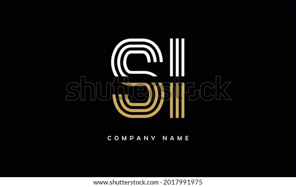 Si Alphabets Letters Logo Monogram Stock Vector (Royalty Free ...