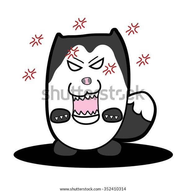 Siberian Husky Angry Stock Vector (Royalty Free) 352410314 | Shutterstock