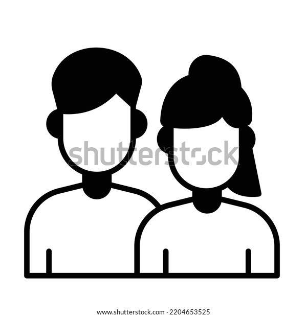Siblings Glyph Vector Icon Editable Stock Vector (Royalty Free ...