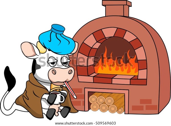 Sick Cow Calf Cartoon Vector 스톡 벡터(로열티 프리) 509569603 | Shutterstock