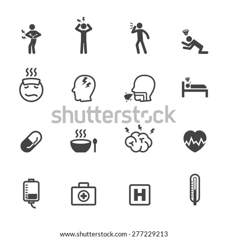 Sick Icons Mono Vector Symbols Stock Vector (Royalty Free) 277229213 ...