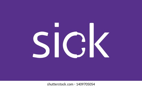 Sick Logo Creative Minimalist Style Vector Stock Vector (Royalty Free ...