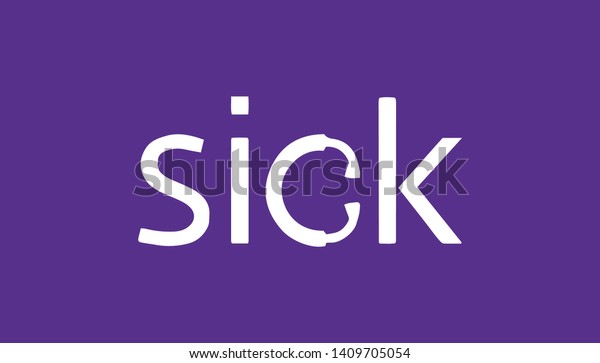 Sick Logo Creative Minimalist Style Vector Stock Vector (Royalty Free ...
