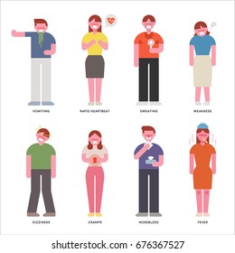 Sick People Character Vector Illustration Flat Stock Vector (Royalty ...