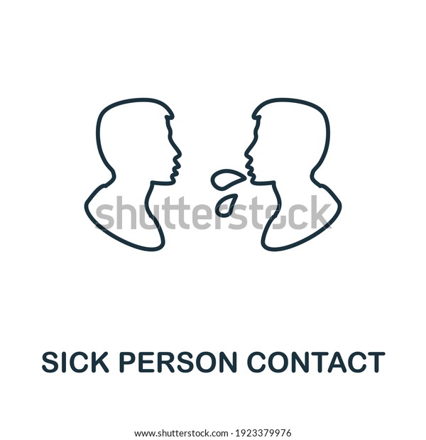 Sick Person Contact Icon Simple Element Stock Vector (Royalty Free ...