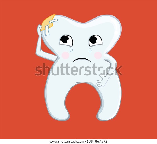 Sick Tooth Cartoon Vector Illustration: เวกเตอร์สต็อก (ปลอดค่าลิขสิทธิ์ ...
