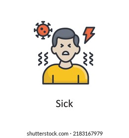 45,182 Sick outline Images, Stock Photos & Vectors | Shutterstock