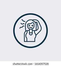 Sick Vector Icon Illustration Symbol Stock Vector (Royalty Free ...