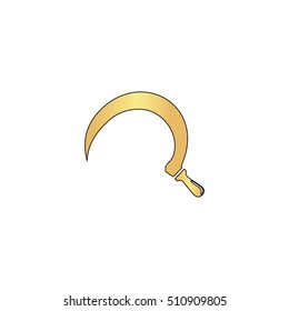 Sickle Gold Vector Icon Black Contour Stock Vector (Royalty Free ...