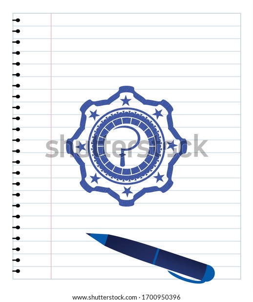Sickle Icon Drawn Pen Blue Ink Stock Vector (Royalty Free) 1700950396 ...