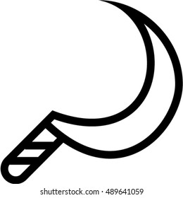 Sickle Outline Icon Stock Vector (Royalty Free) 489641059 | Shutterstock