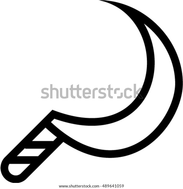 Sickle Outline Icon Stock Vector (Royalty Free) 489641059 | Shutterstock
